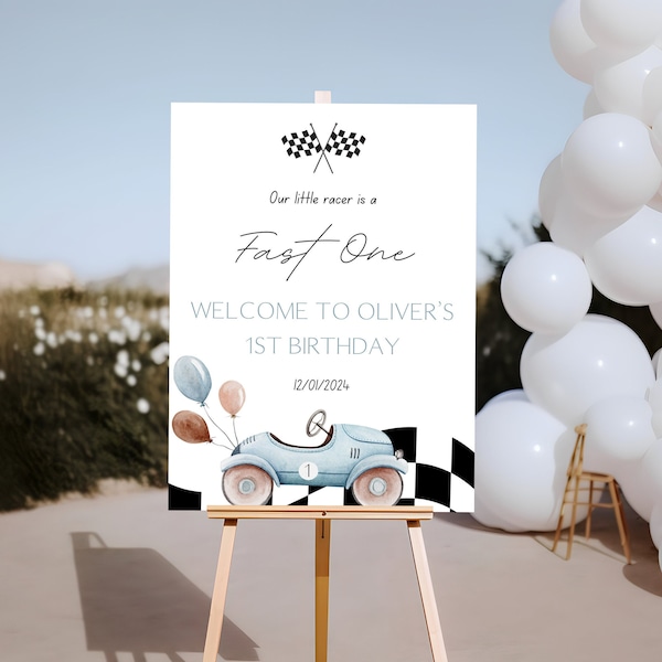 Two Fast Birthday Welcome Sign - Etsy