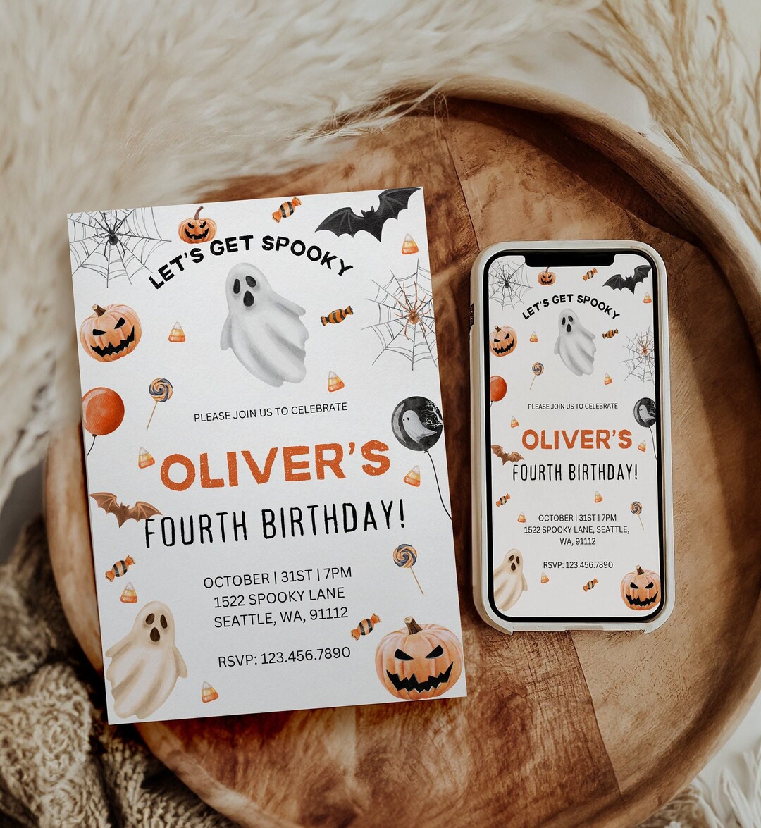 Halloween Party Invitation | Halloween Birthday Invitation | Halloween Invitation | Let's Get ...