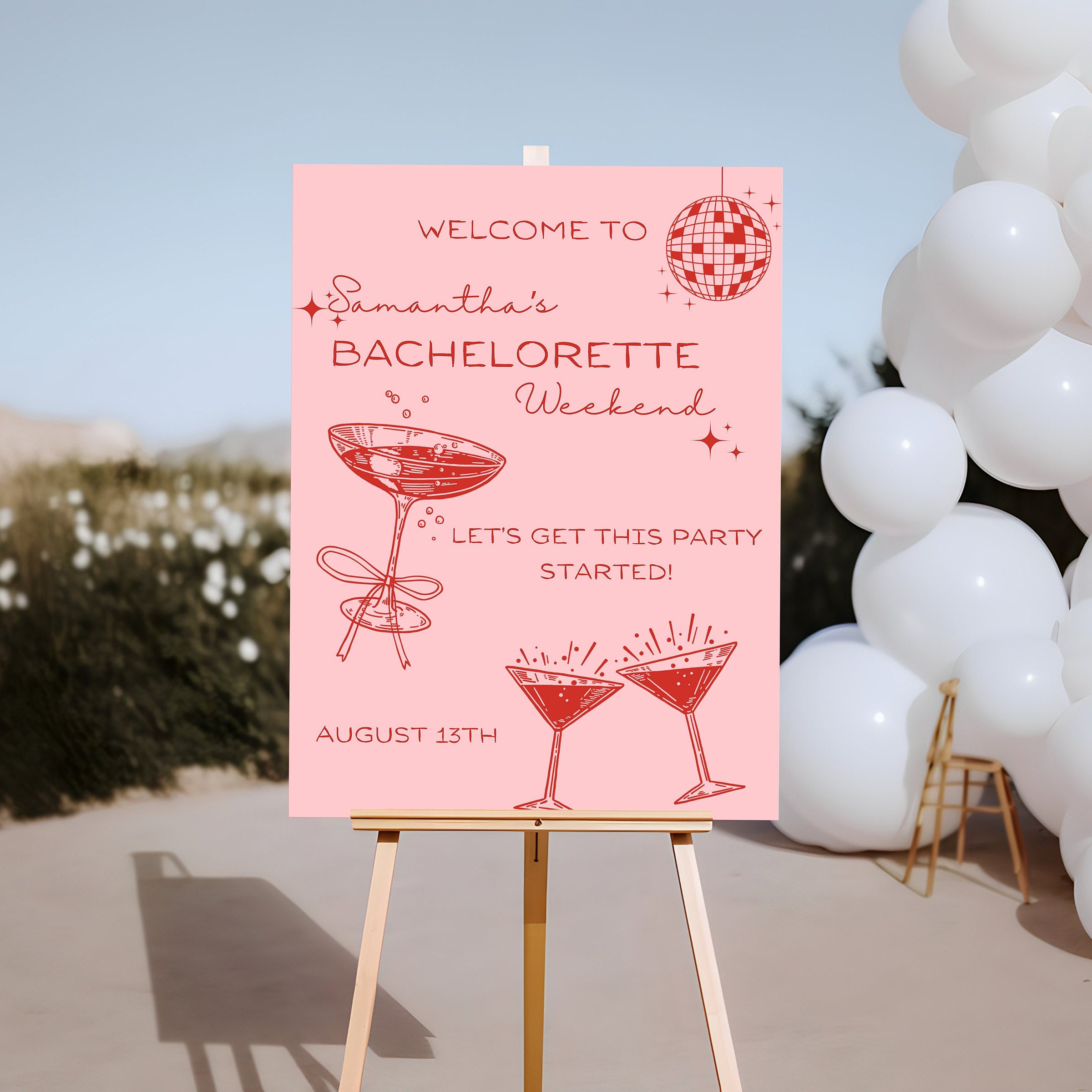 Bachelorette Party Welcome Sign Welcome Sign Bachelorette Party ...