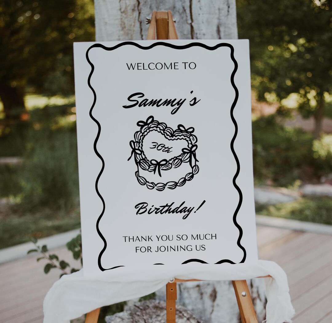 Adult Birthday Party Welcome Sign | Birthday Welcome Sign | 30th ...