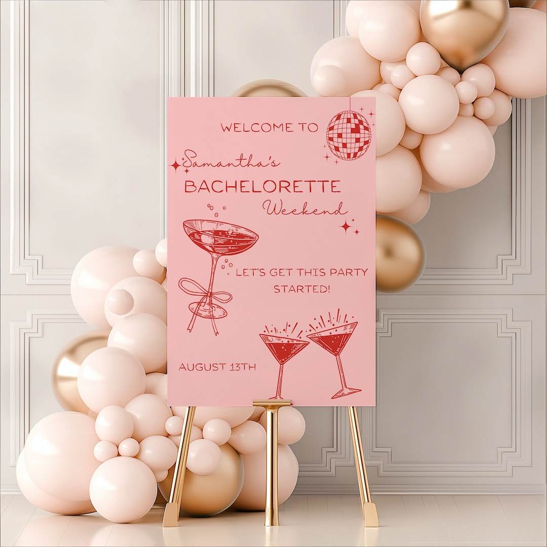 Bachelorette Party Welcome Sign | Welcome Sign | Bachelorette Party ...