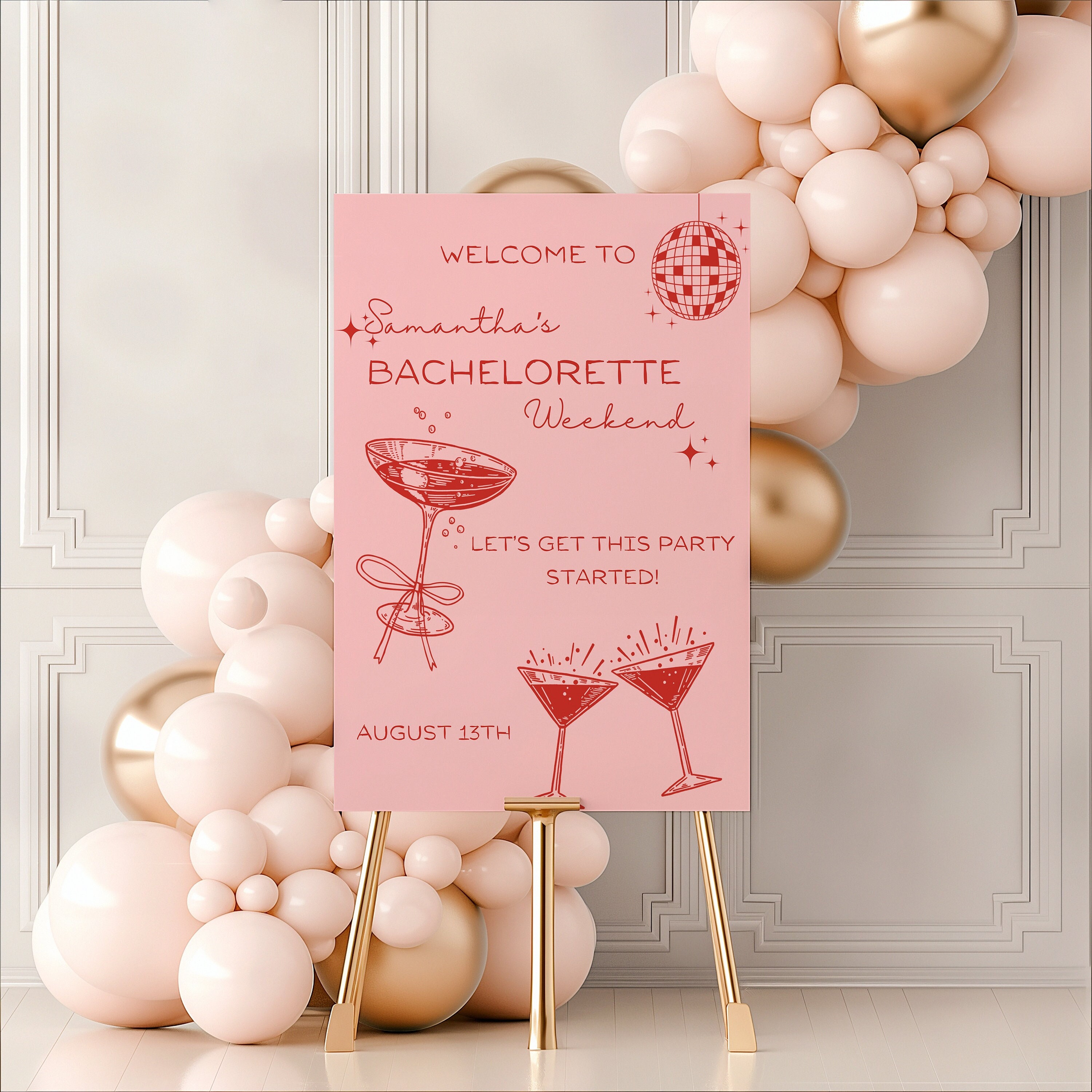 Bachelorette Party Welcome Sign Welcome Sign Bachelorette Party ...