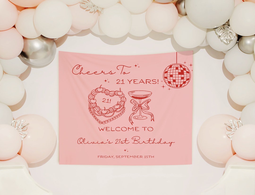 21st Birthday Welcome Sign | 21 Birthday Banner | Birthday Welcome Sign ...