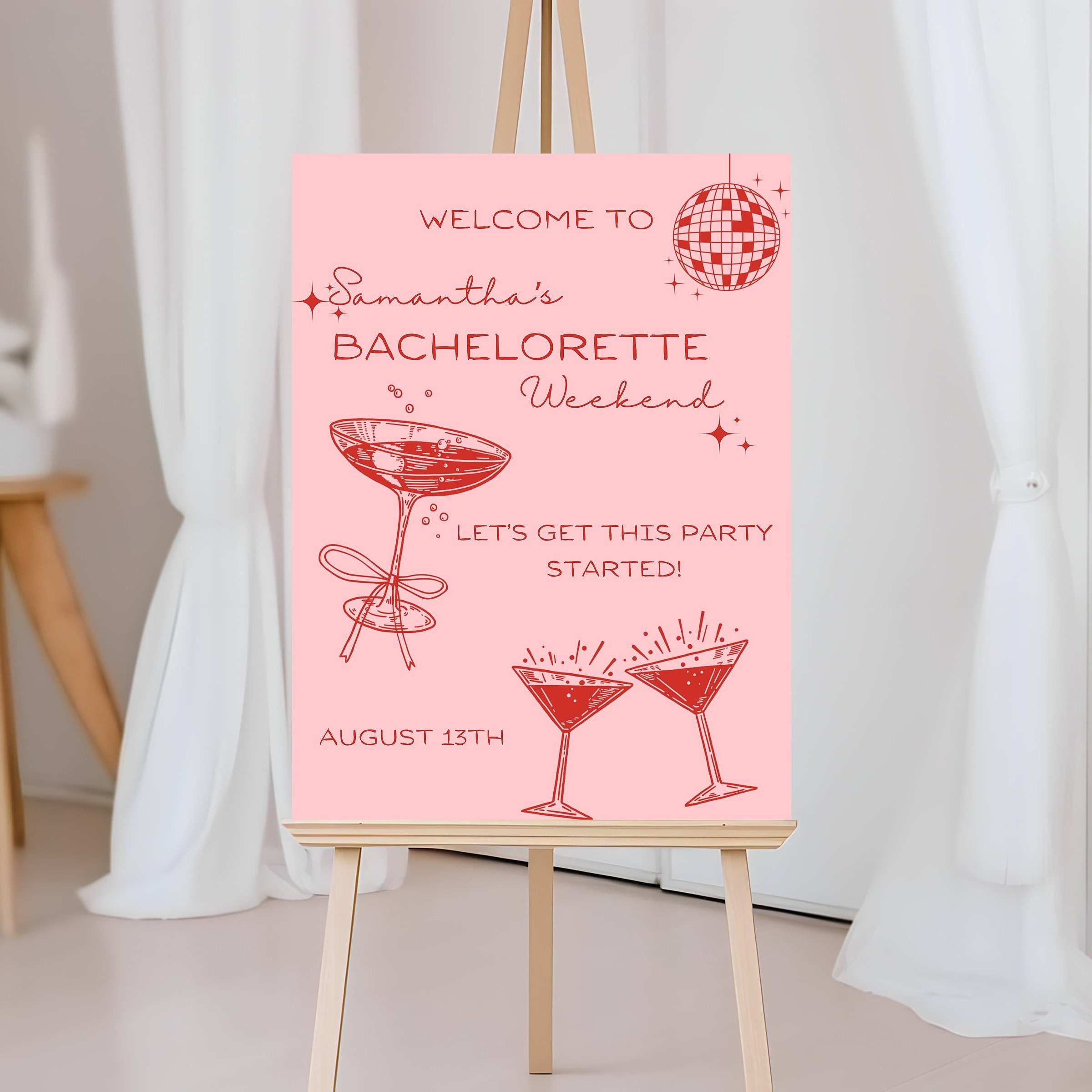 Bachelorette Party Welcome Sign Welcome Sign Bachelorette Party ...