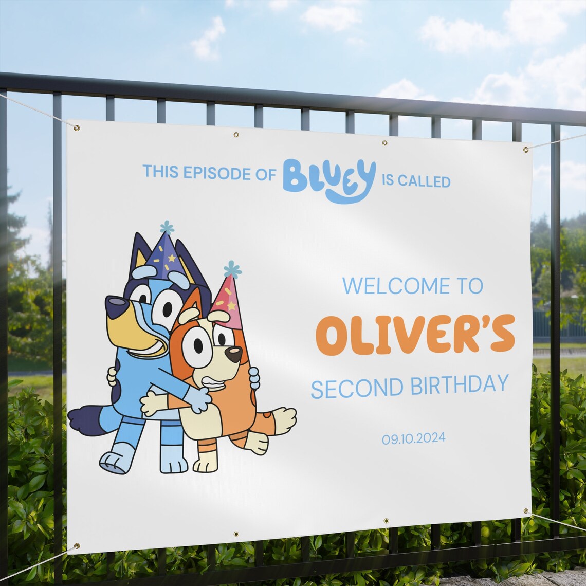 Bluey Birthday Banner Bluey Party Happy Birthday Party Bluey Banner ...