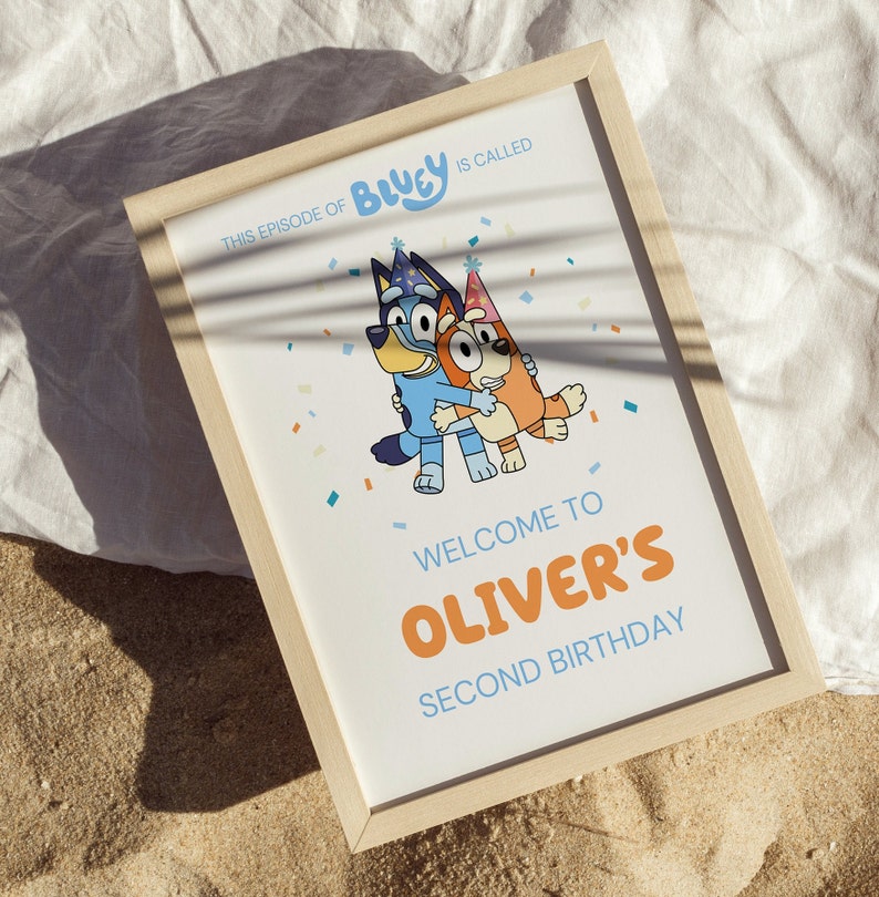 Bluey Birthday Welcome Sign Bluey Bluey Birthday Bluey Party Welcome ...