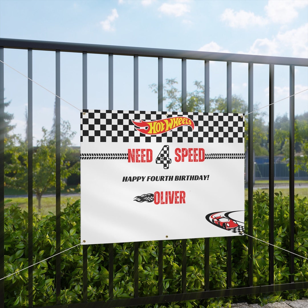 Hot Cars Birthday Banner Need 4 Speed Cars Hot Cars Birthday ...
