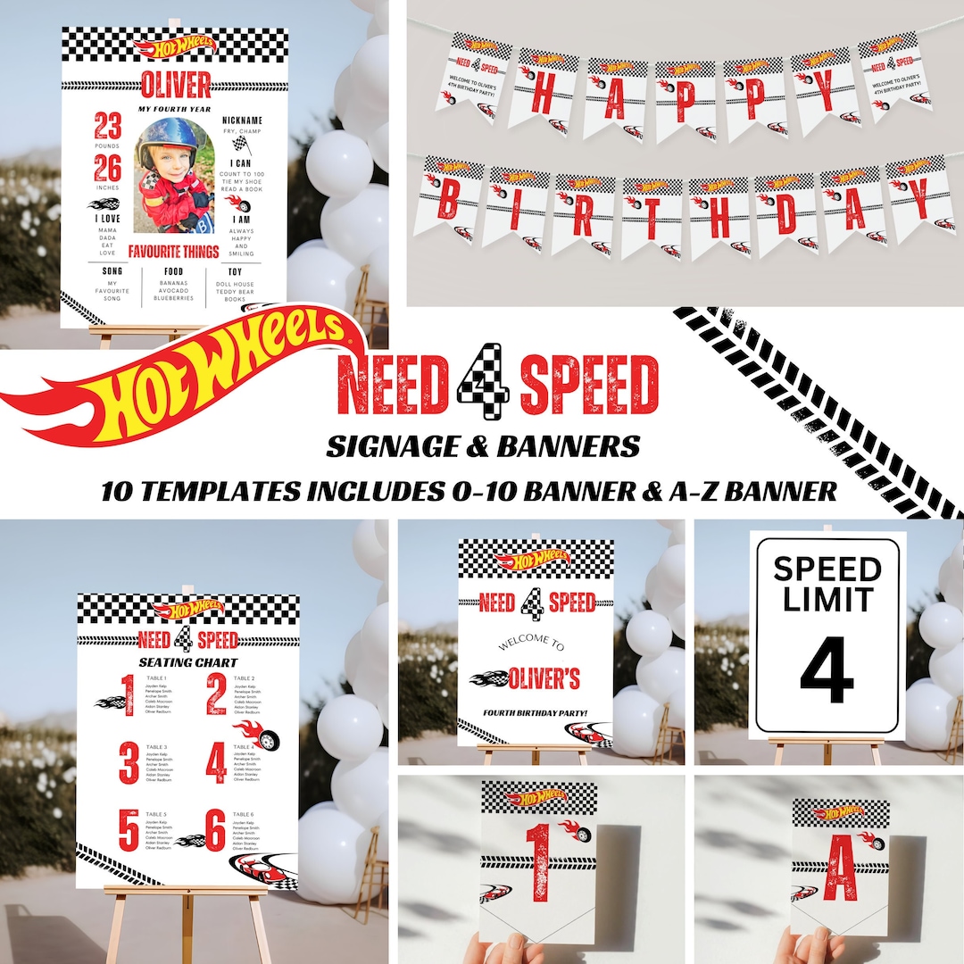 Hot Cars | Birthday Decor | Need Four Speed | Need 4 Speed | Hot Cars ...