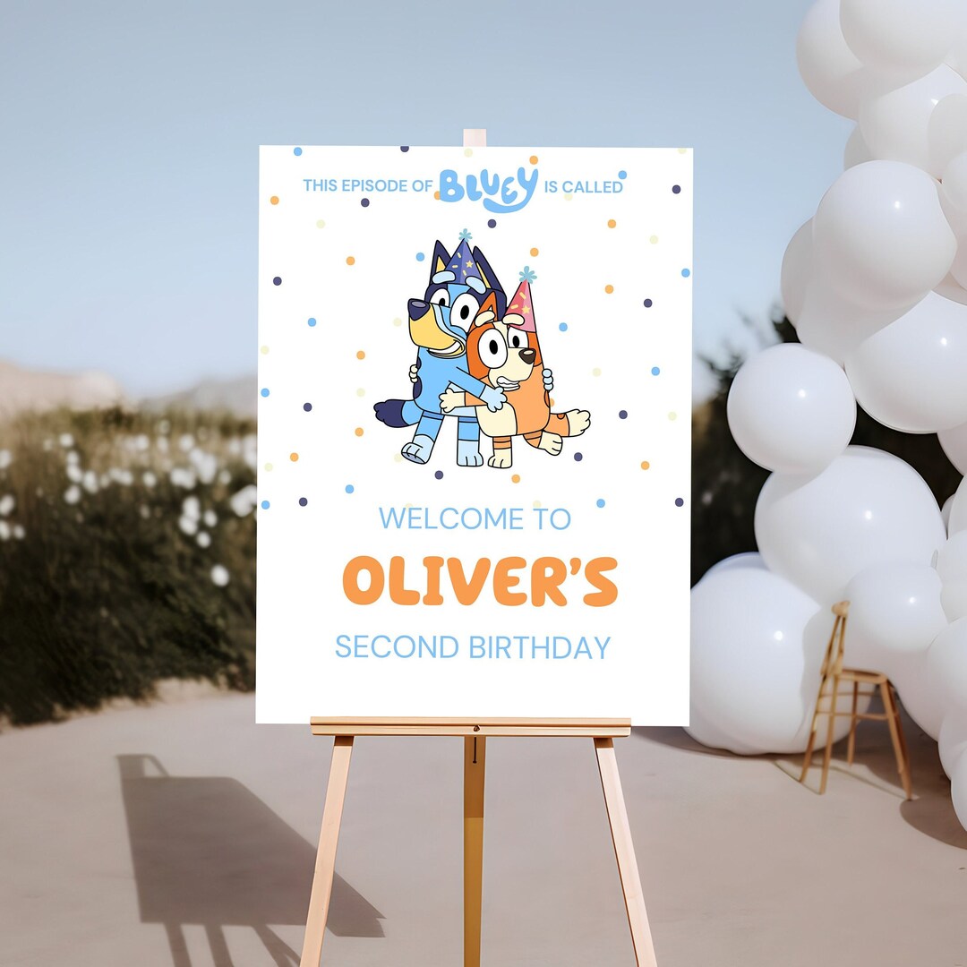 Bluey Birthday Welcome Sign Bluey Bluey Birthday Bluey Party Welcome ...