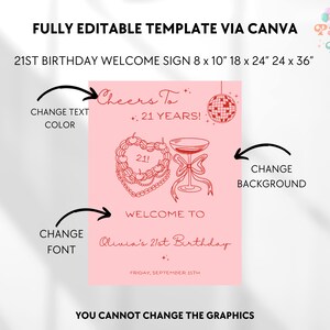 21st Birthday Welcome Sign | 21 Birthday | Birthday Welcome Sign ...