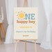One Happy Boy First Trip Around the Sun First Birthday Welcome Sign ...