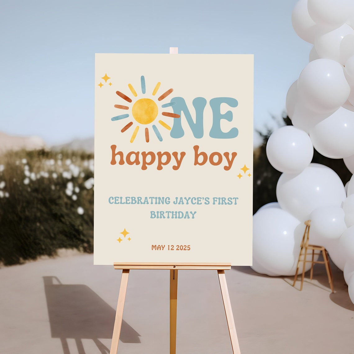 One Happy Boy | First Birthday Decor | First Trip Around the Sun | Boho ...