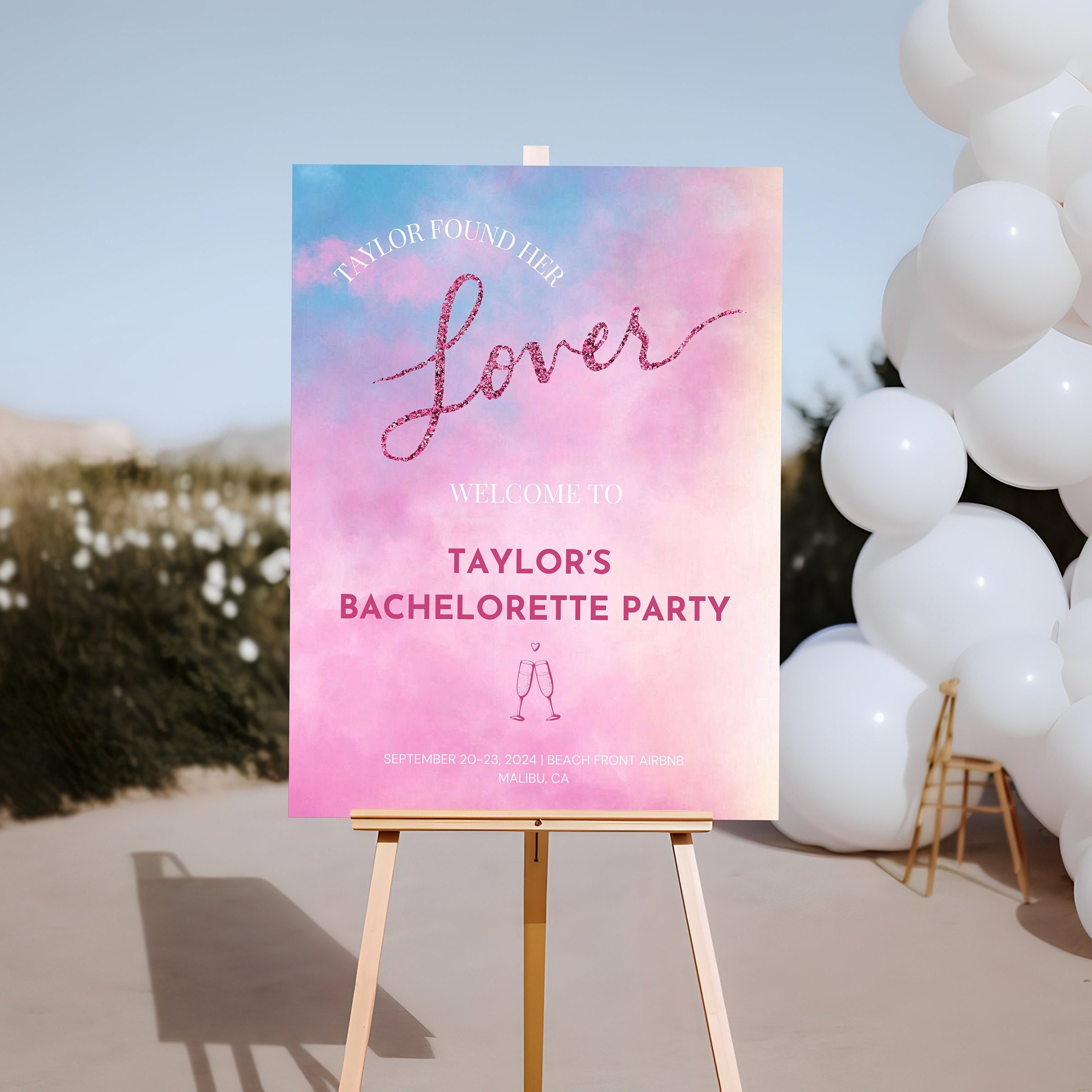 She Found Her Lover Bachelorette Welcome Sign Bachelorette Sign Lover ...