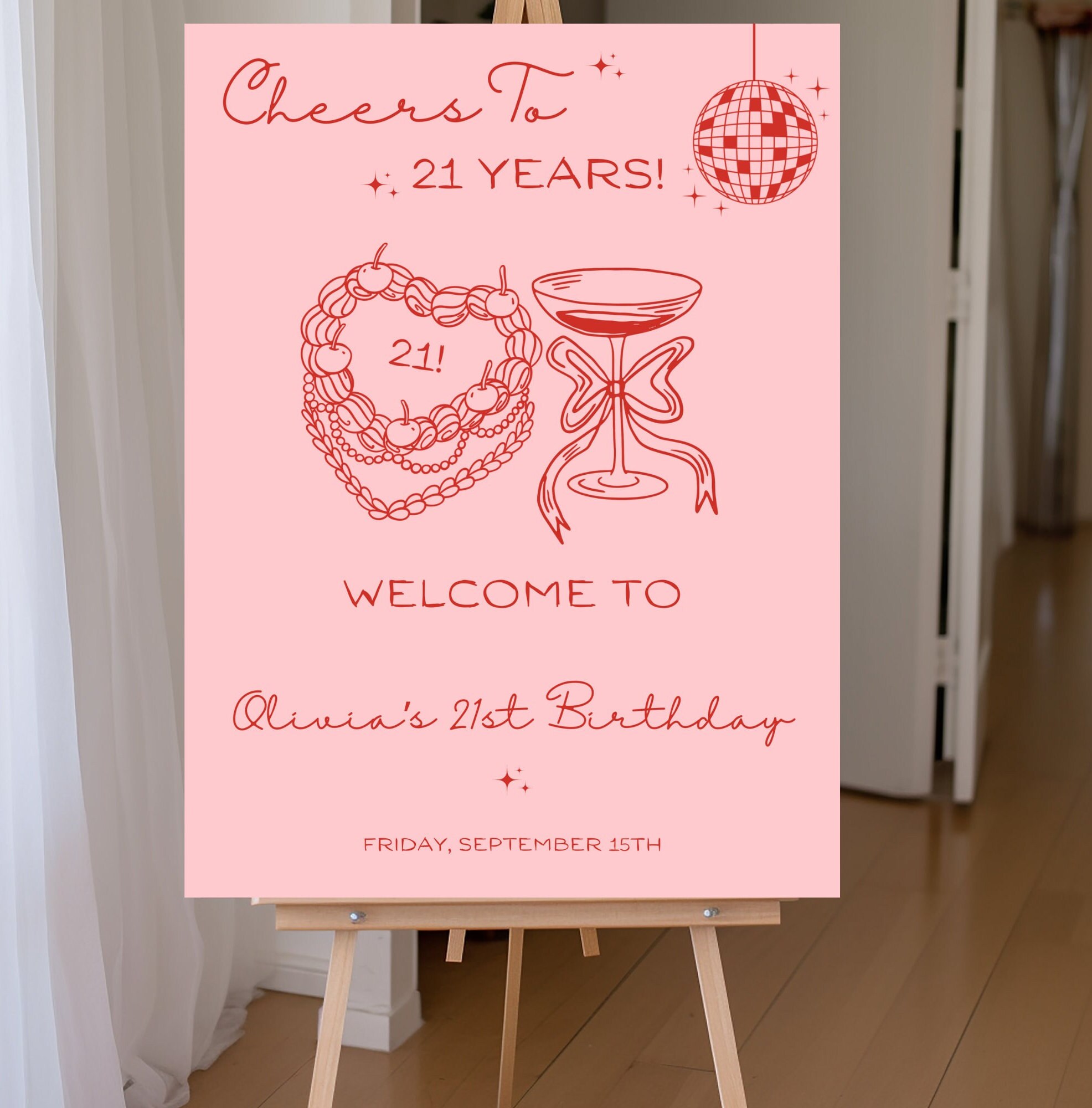 21st Birthday Welcome Sign 21 Birthday Birthday Welcome Sign Happy 21st ...