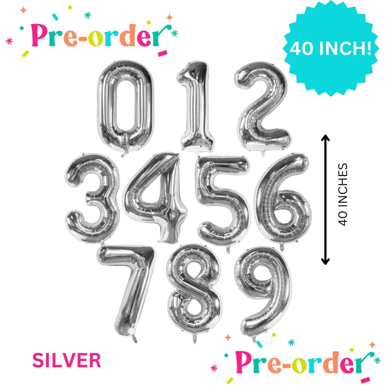 Small Number Balloon - Etsy