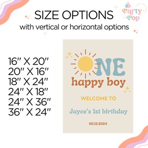 One Happy Boy | First Trip Around the Sun | First Birthday Welcome Sign ...