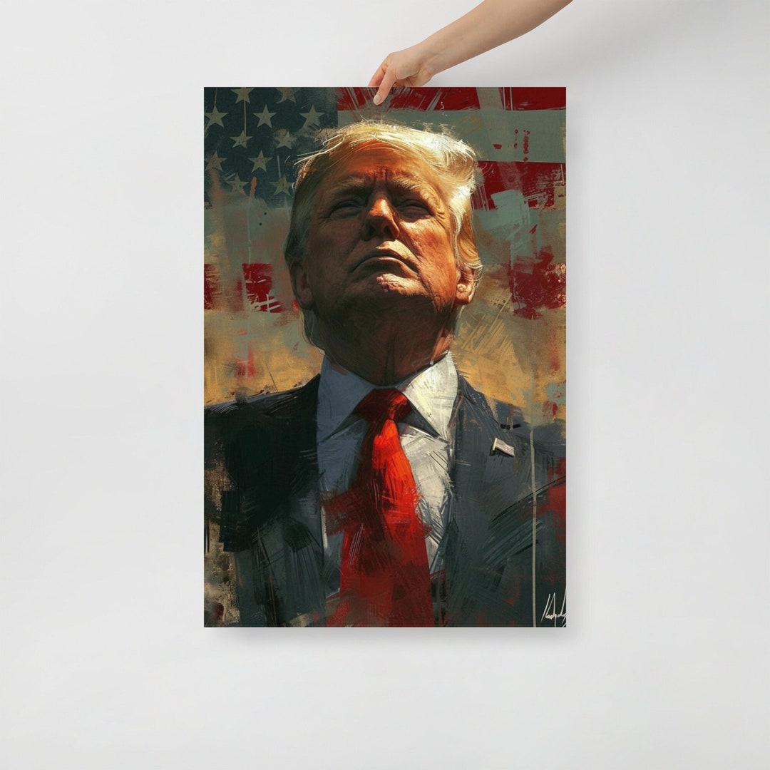 Custom Savage Donald Trump Artwork Printed Canvas Stretched Framed ...