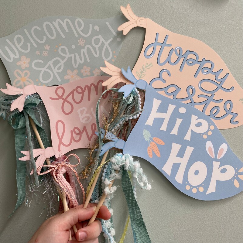 Easter Flags for Baskets - Etsy