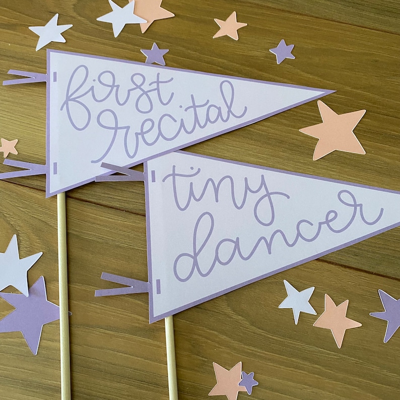 First Dance Recital Pennant, Tiny Dancer Flag, Dance Sign, Dancer Gift ...