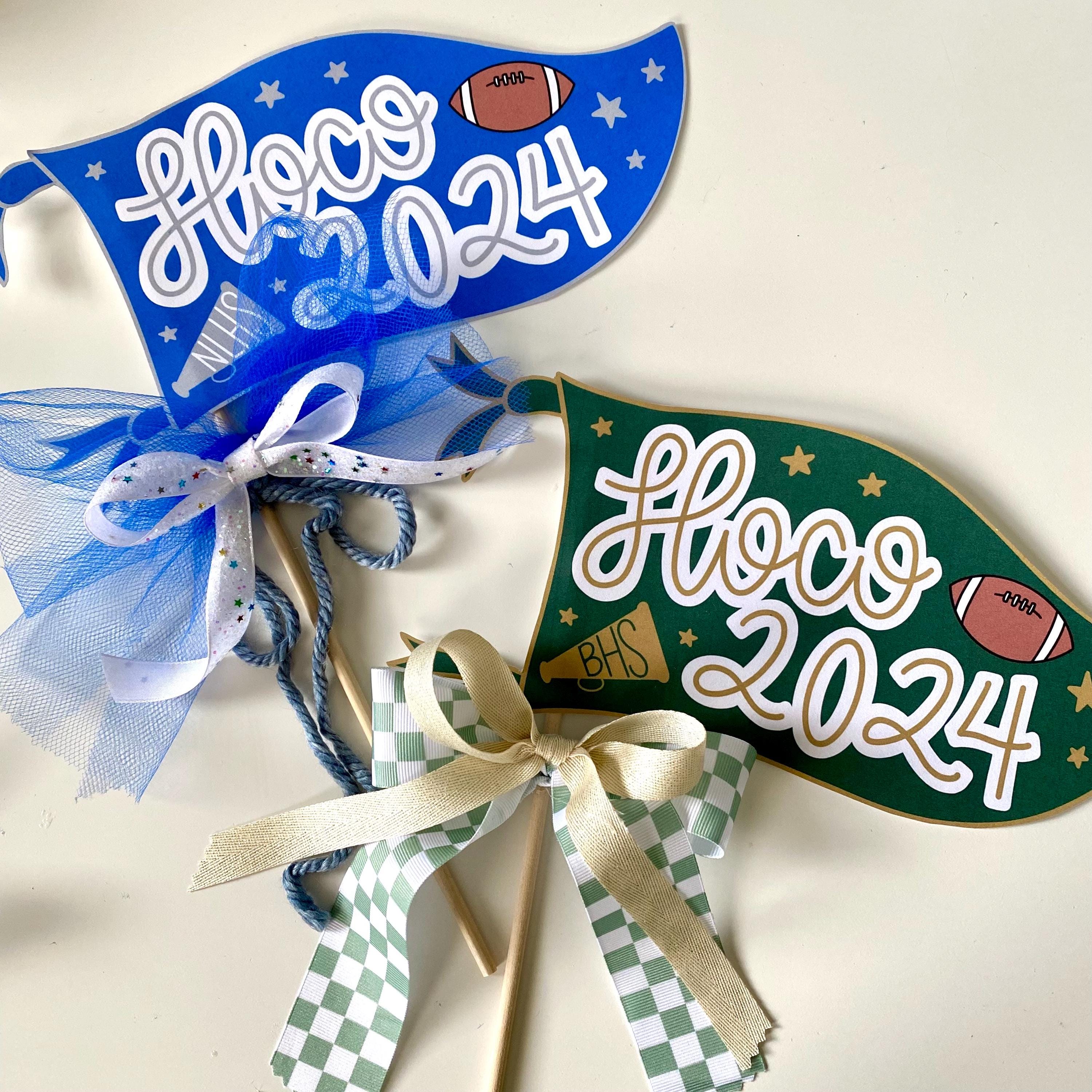 Custom Homecoming Pennant, Football Flag Printable, Digital Cheerleader ...