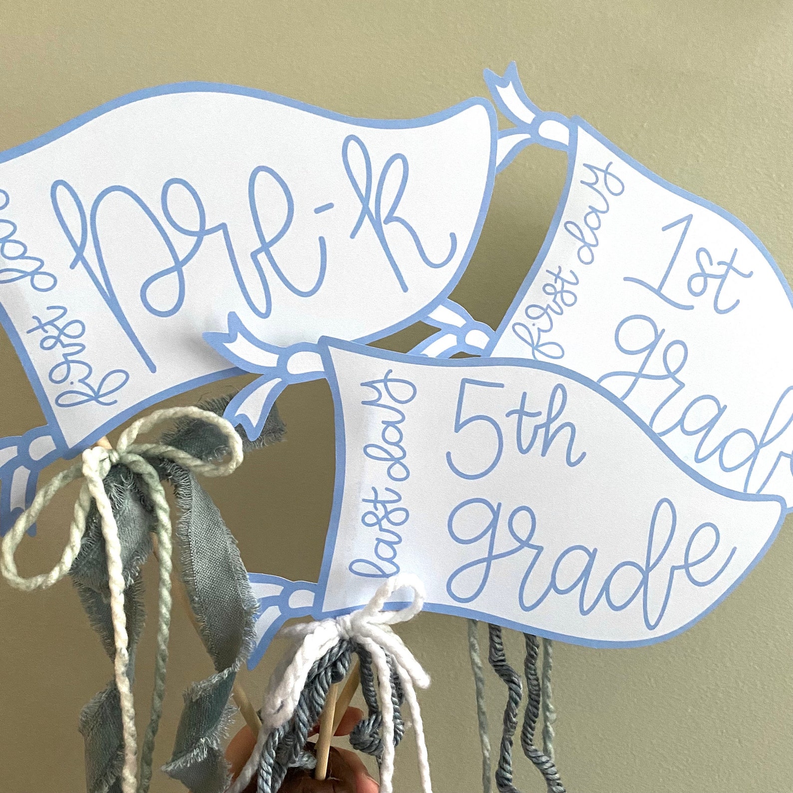 Back to School Pennant, First Day of School Banner, Last Day of School ...