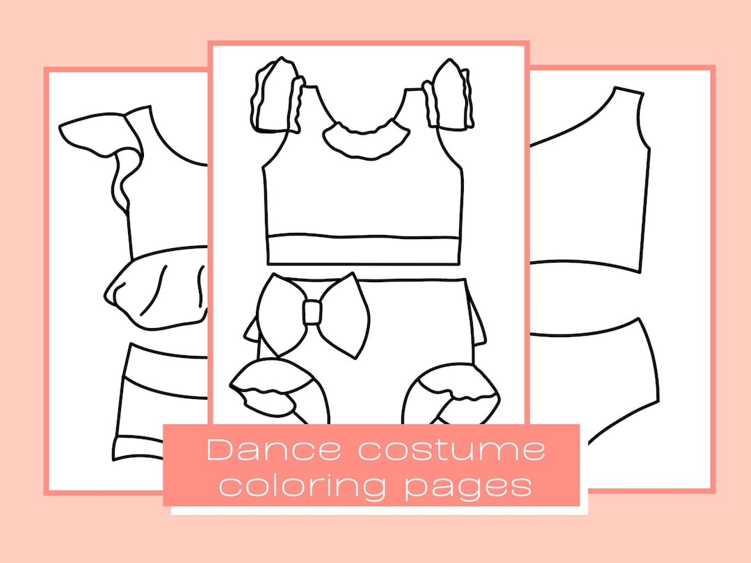 Dance Costume Coloring Pages – Printable Design-your-own Dance Outfit ...