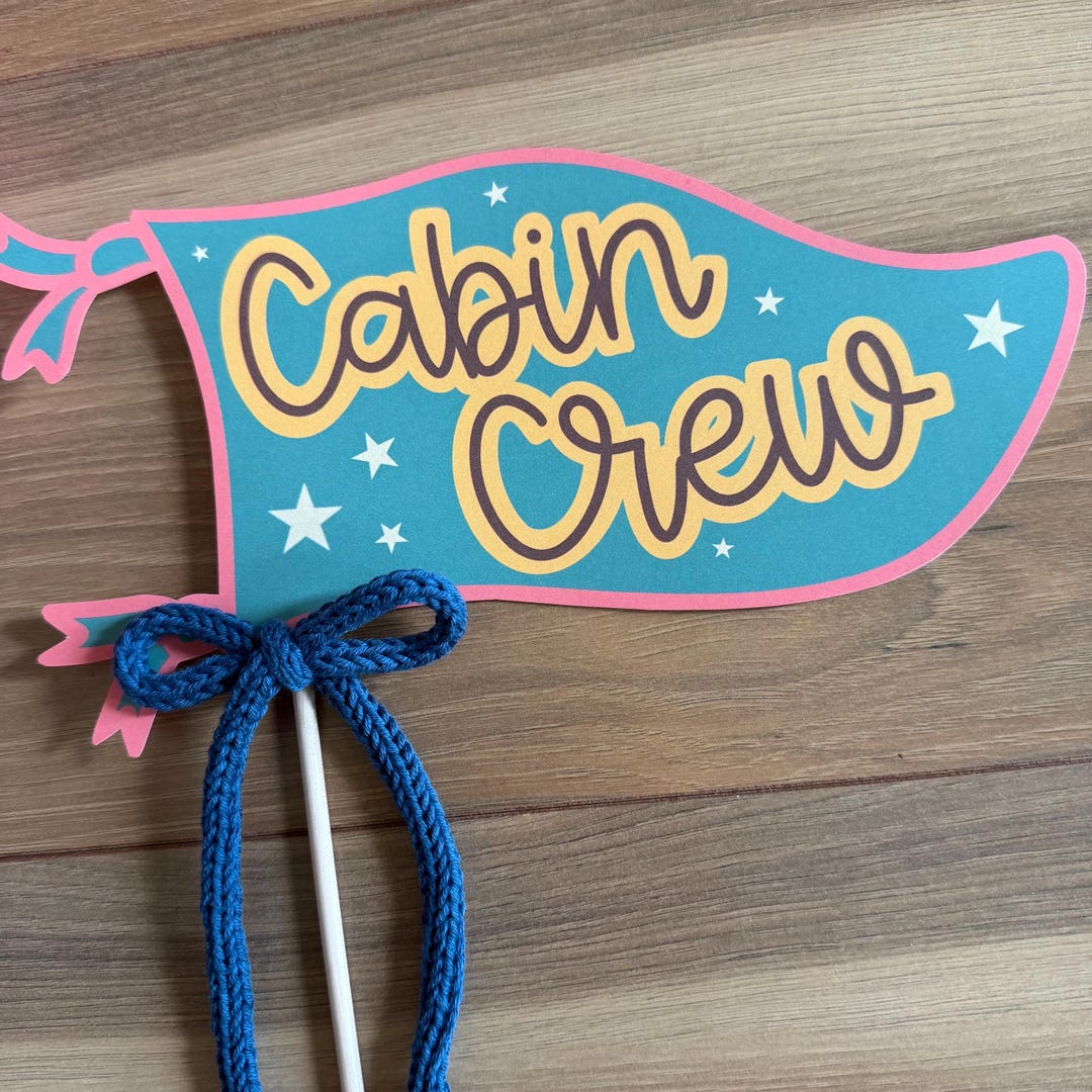 Cabin Crew Pennant – Printable Summer Camp Sign, Bunk Decor, Camp ...