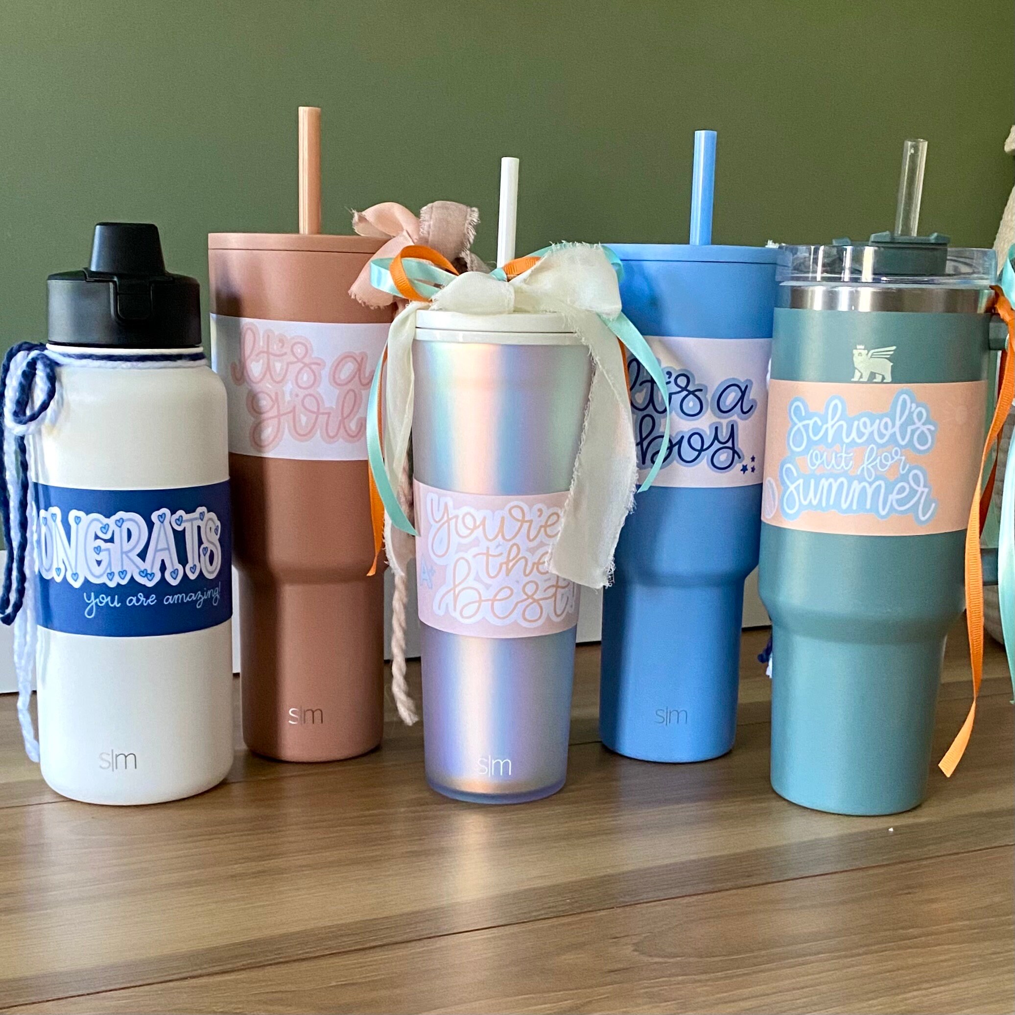 Teacher Gift Tumbler Tag, End of School Year Gift Card, School Cup ...