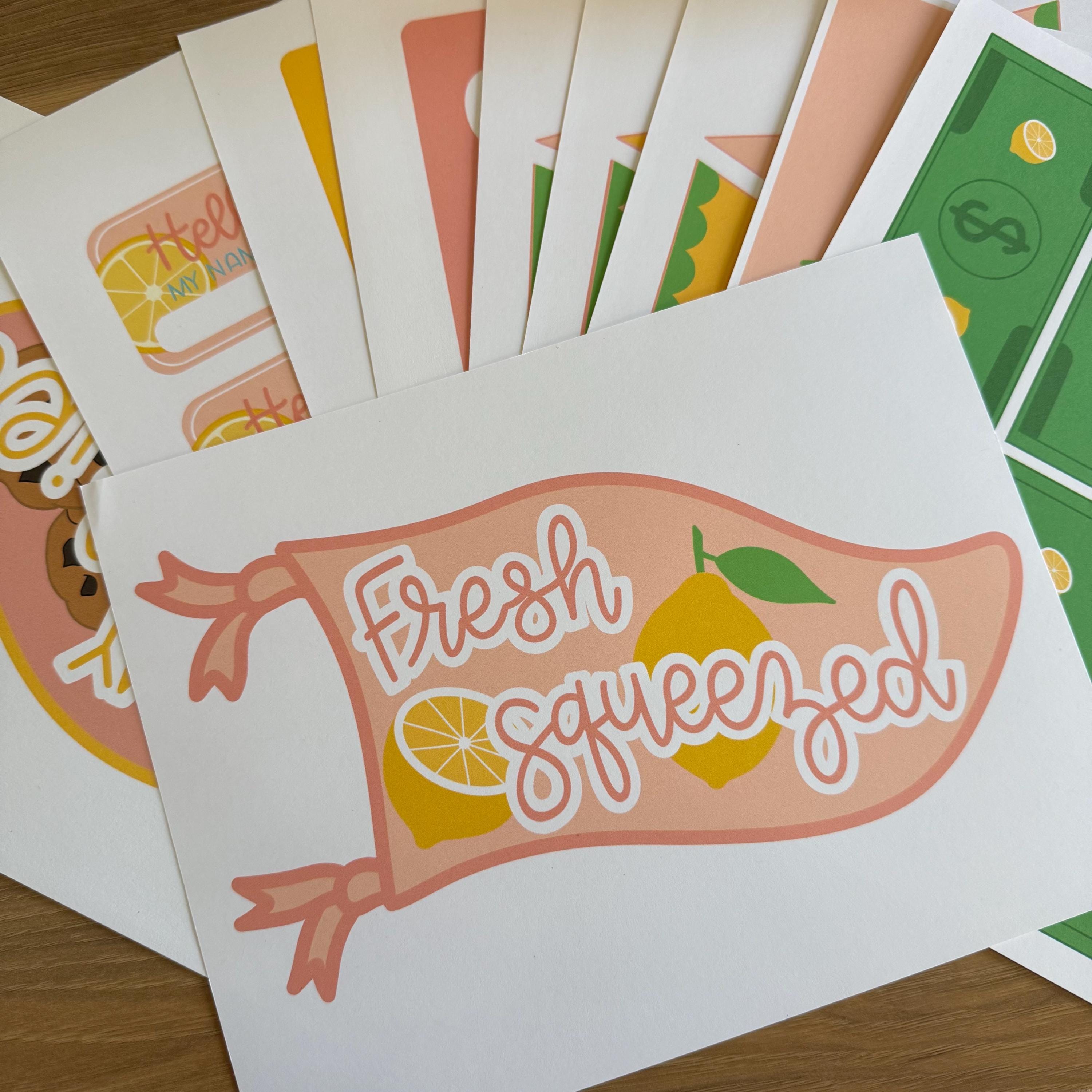 Printable Lemonade Stand Dramatic Play Set | Kids Pretend Play Business ...