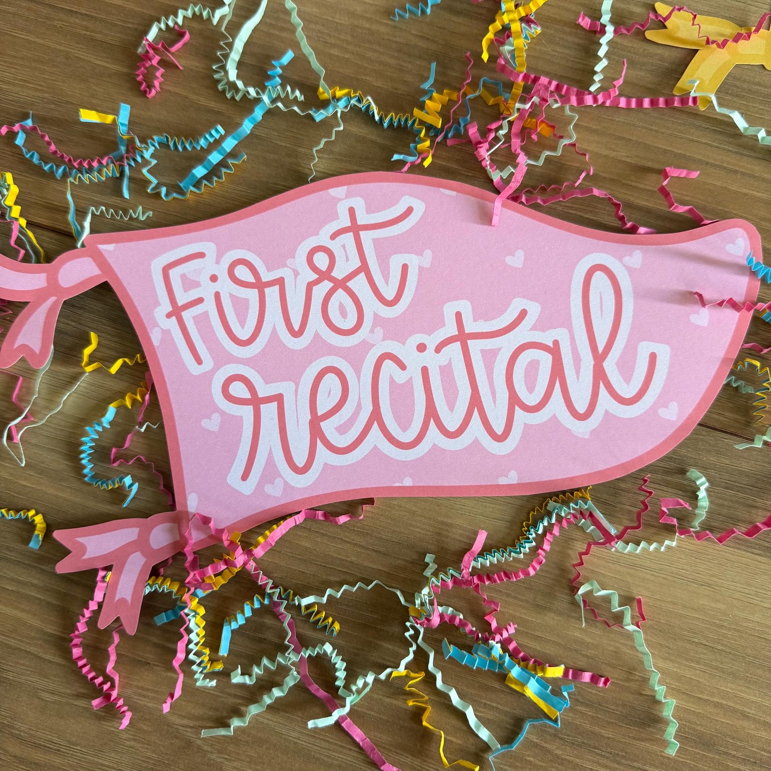 First Dance Recital Pennant, First Recital Sign, Dance Photo Prop ...