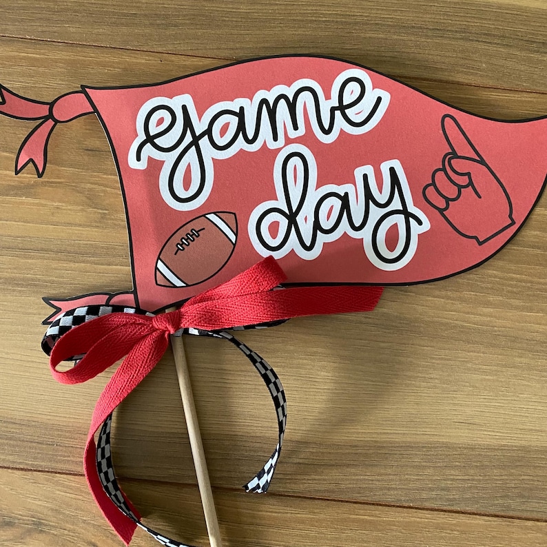 Custom School Mascot Game Day Pennant, Football Flag Printable, Digital ...