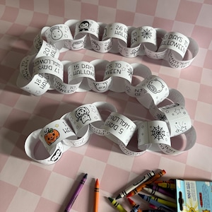 Halloween Countdown Chain Printable – 31 Days of Halloween, Kids Craft ...