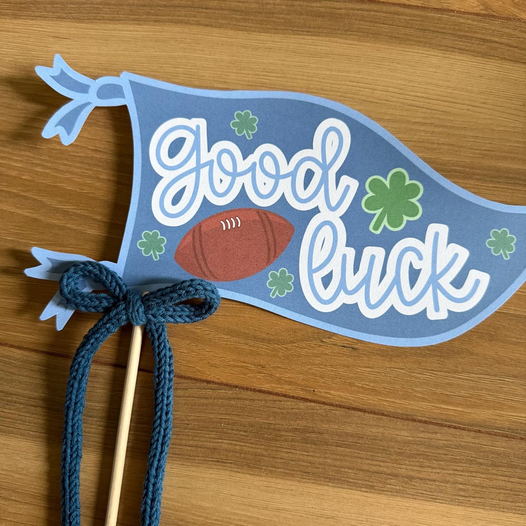 Good Luck Football Tryouts Flag, Printable Pennant, Game Day Flag, Team ...