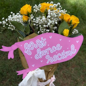 First Dance Recital Pennant, First Recital Sign, Dance Photo Prop ...