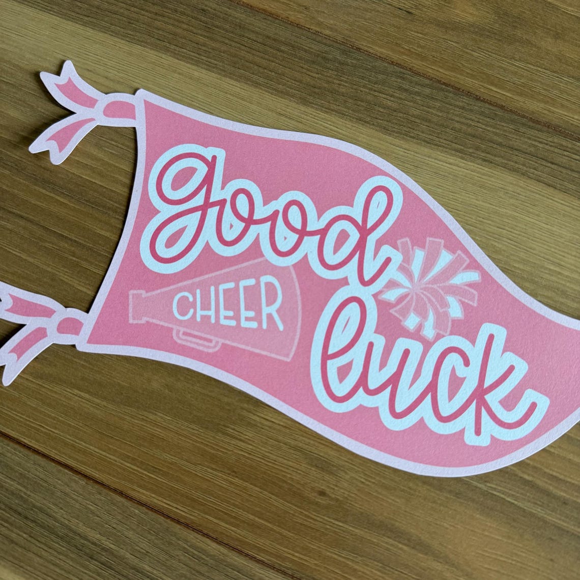 Good Luck Cheer Pennant – Printable Cheerleader Sign, Tryout ...