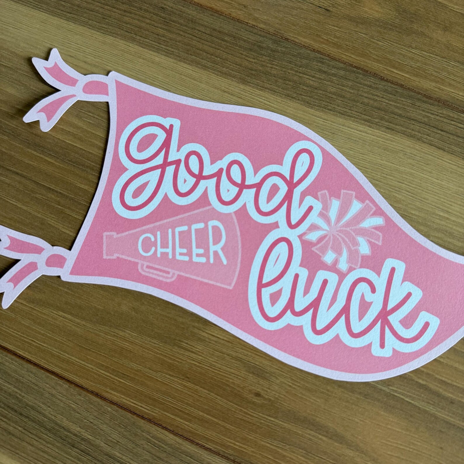Good Luck Cheer Pennant – Printable Cheerleader Sign, Tryout ...