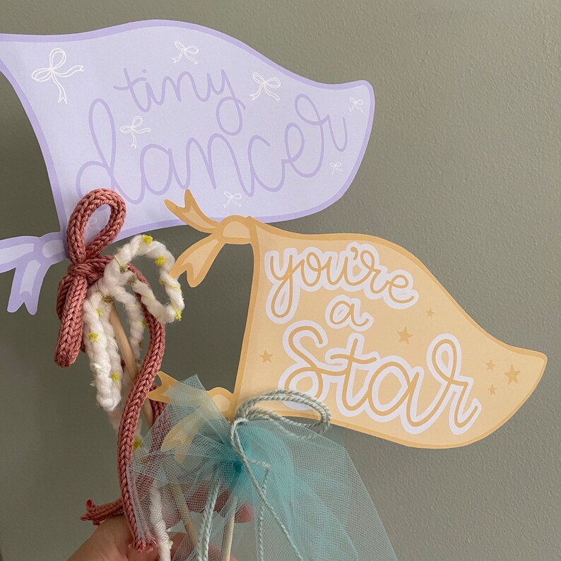 Dance Pennant, Dancer Gift, Ballet Sign, Recital Present, Tiny Dancer ...