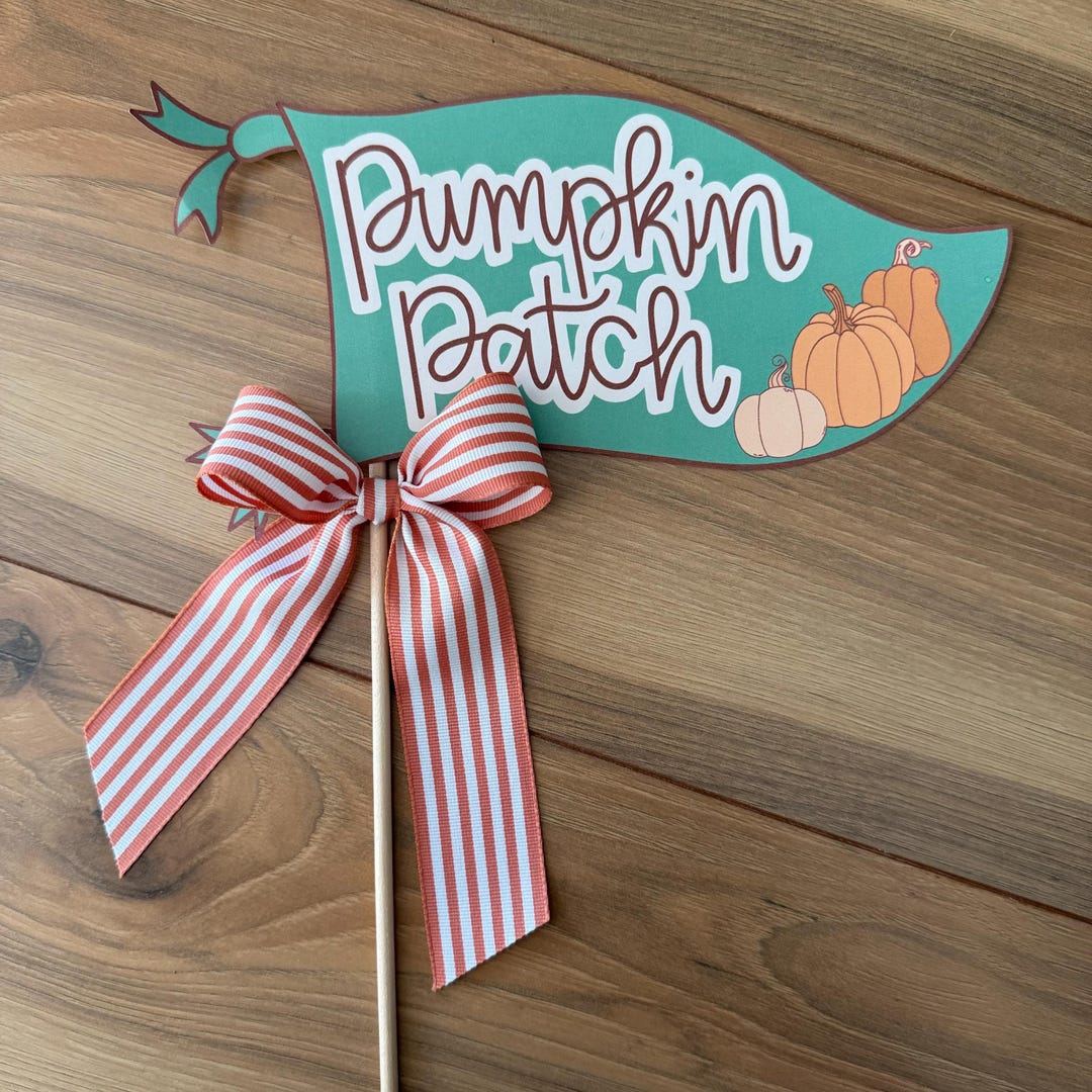 Pumpkin Patch Pennant, Printable Fall Flag, Hand Drawn Fall Photo Prop ...