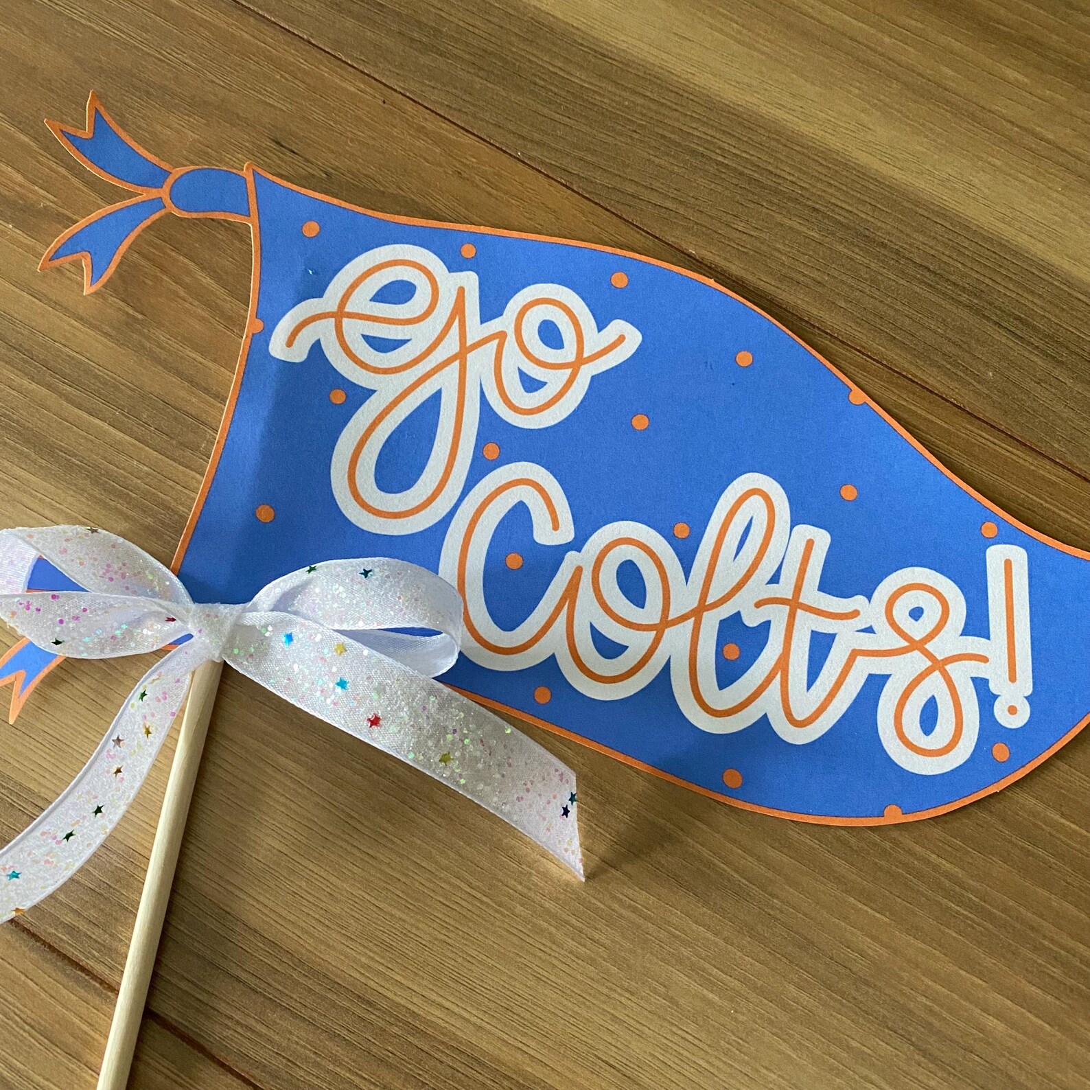 Custom School Mascot Game Day Pennant, Football Flag Printable, Digital ...