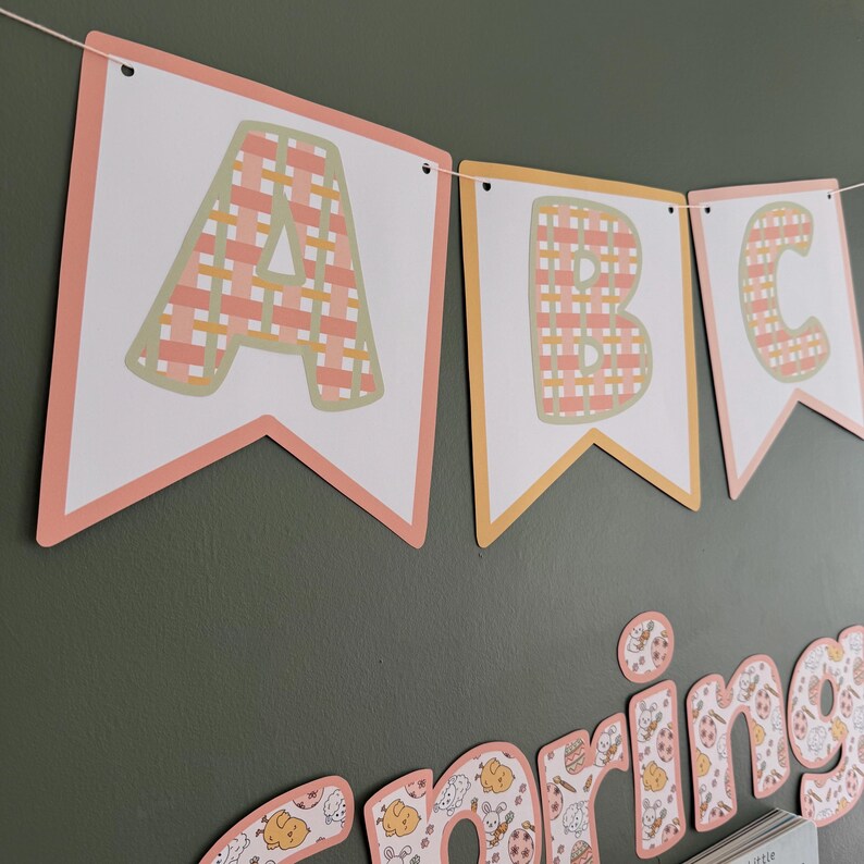 Printable Spring Alphabet Bulletin Board Letters, Numbers & Symbols ...