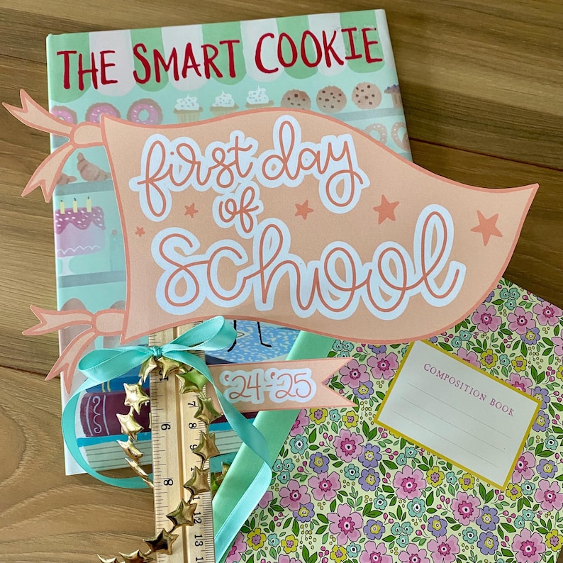 First Day of School Pennant, Back to School Sign, School Banner, School ...