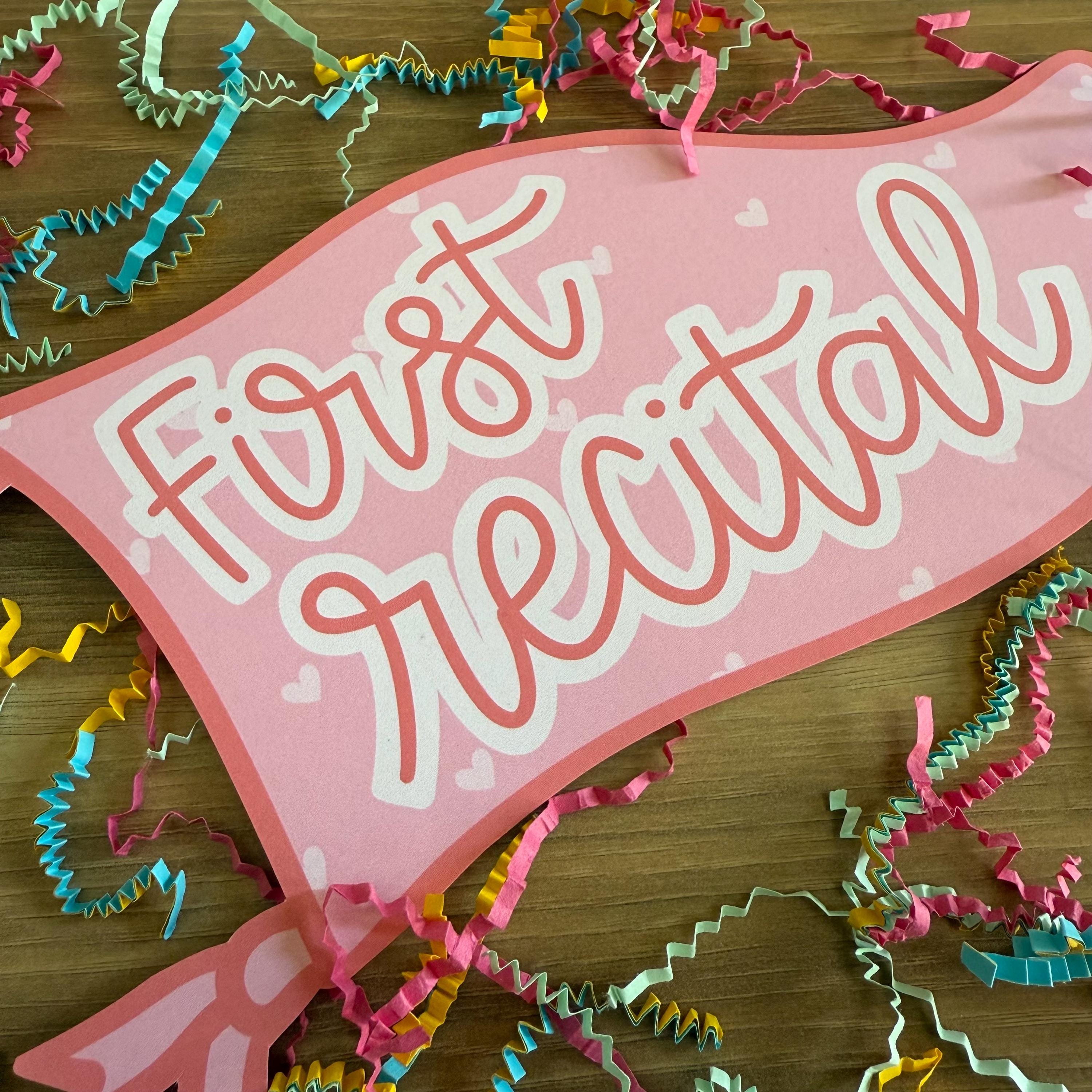 First Dance Recital Pennant, First Recital Sign, Dance Photo Prop ...