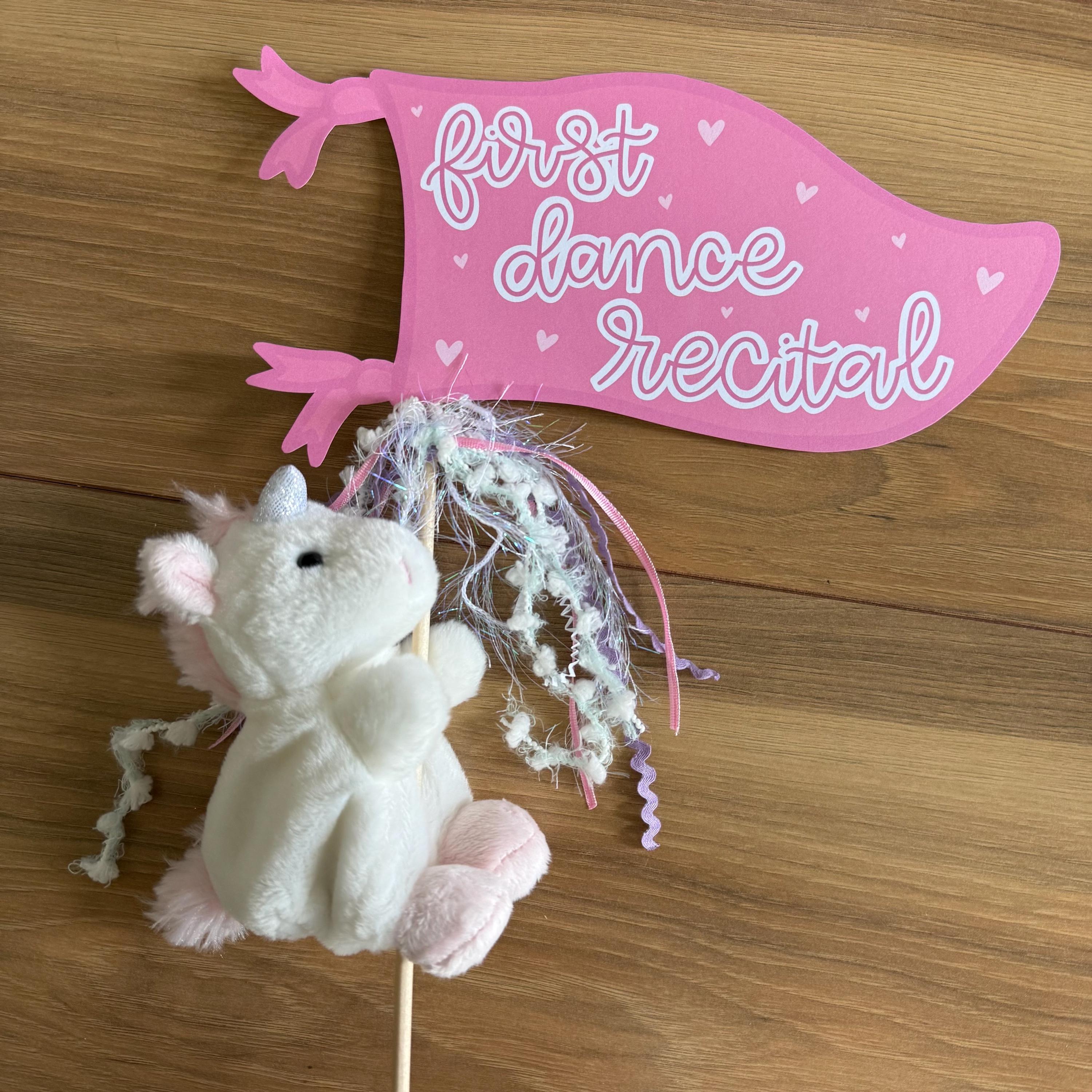 First Dance Recital Pennant, First Recital Sign, Dance Photo Prop ...