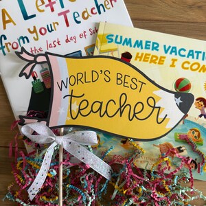 World's Best Teacher Pennant, Teacher Appreciation Gift Flag, Last Day ...