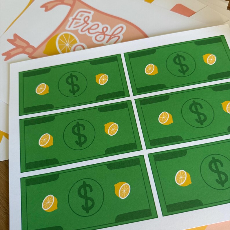 Printable Lemonade Stand Dramatic Play Set | Kids Pretend Play Business ...