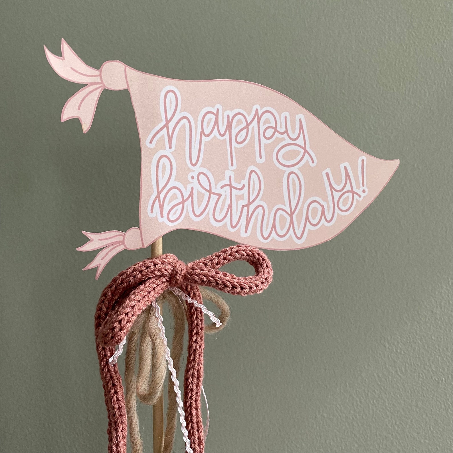Happy Birthday Pennant Flag Printable, Birthday Gift Tag, Happy ...