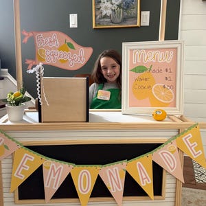 Printable Lemonade Stand Dramatic Play Set | Kids Pretend Play Business ...