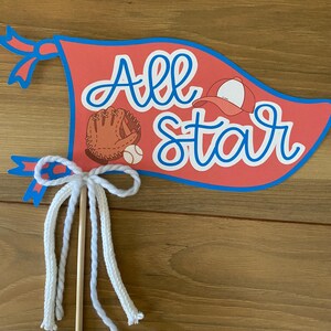 Baseball Pennant, All Star Flag, Congratulations Baseball Team Gift ...