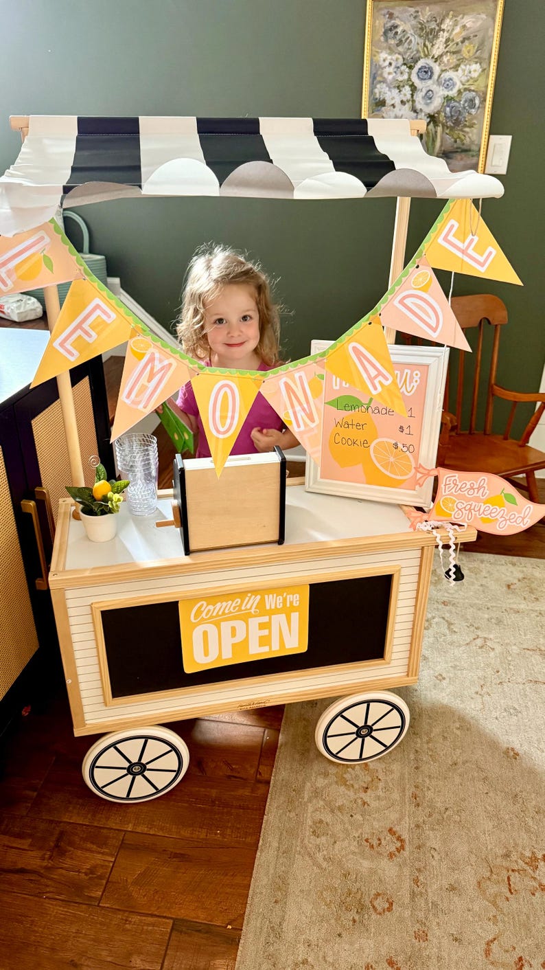 Printable Lemonade Stand Dramatic Play Set | Kids Pretend Play Business ...
