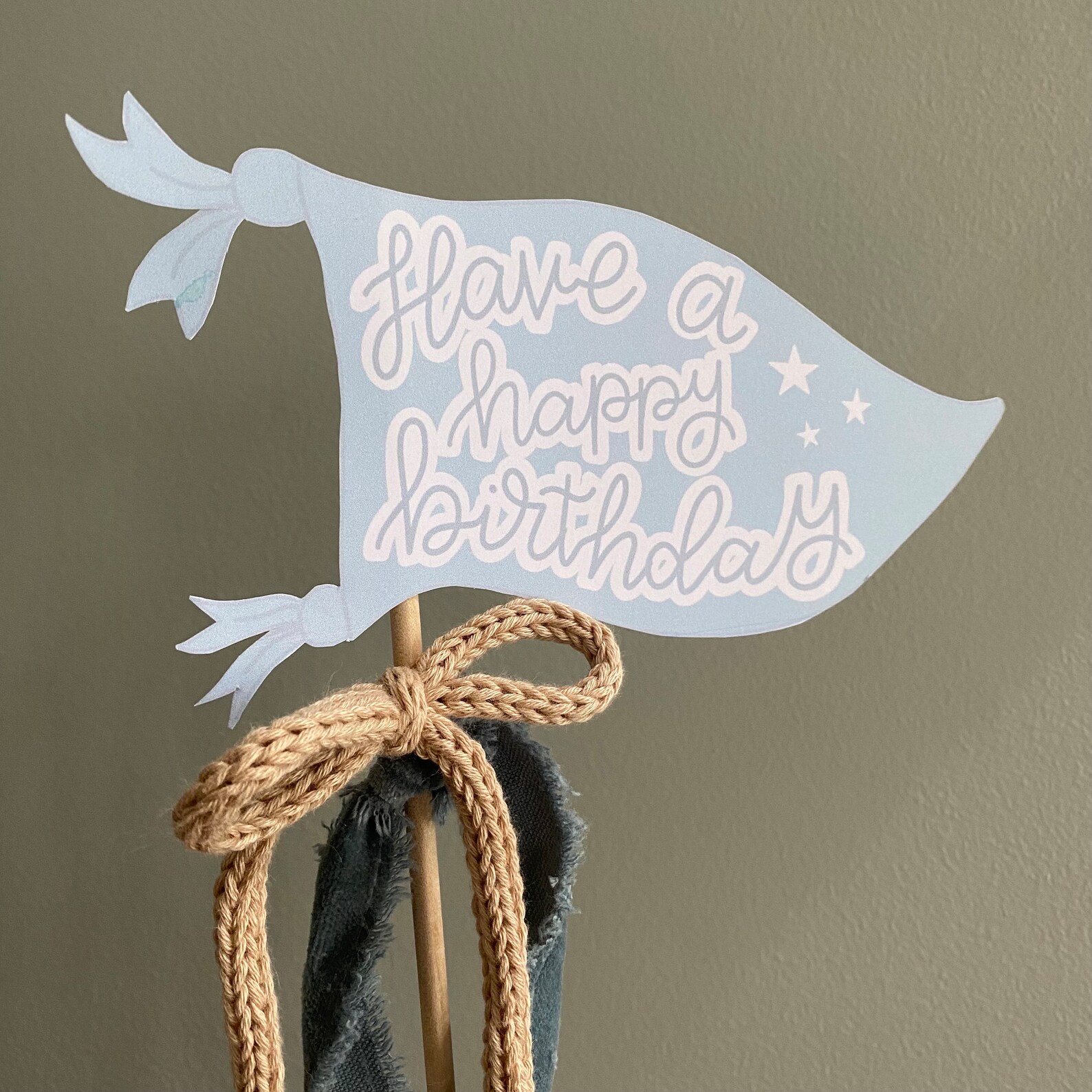 Happy Birthday Pennant Flag Printable, Birthday Gift Tag, Happy ...